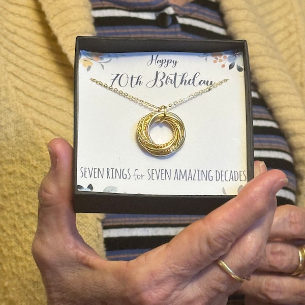 70th Birthday Gift for Women, Sister, Mom, Wife, Best Friend, Elegant 7 ...