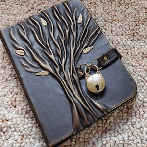 Personalized Leather Journal With Lock and Key Leather - Etsy