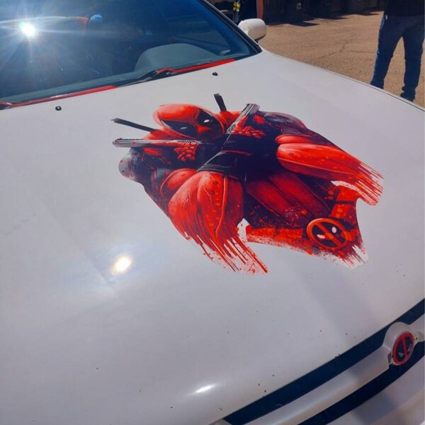 Car Hood Wrap Dragon Flame Vinyl Sticker Full Color Custom Decal Fit ...
