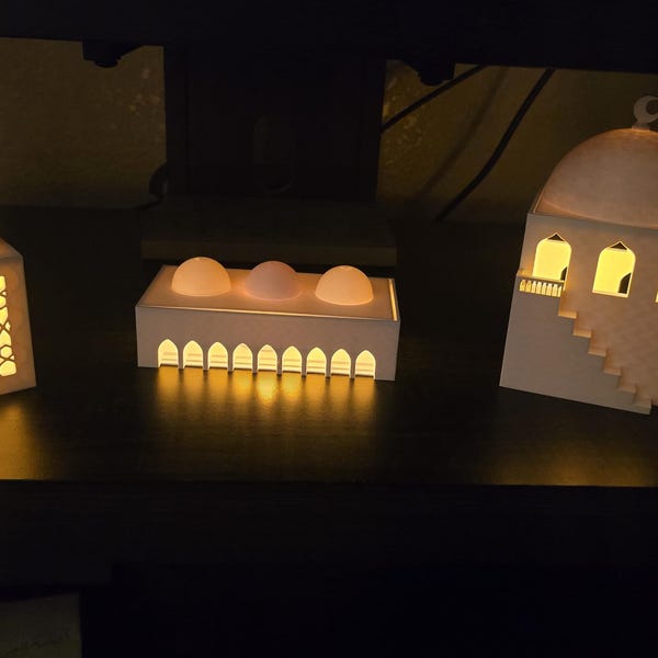 Al-noor Collection | Set of 3 Mini Masjid Lanterns Islamic Home Decor ...