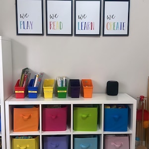 Rainbow Alphabet Poster, Handwriting Chart Print, Educational Wall Art ...