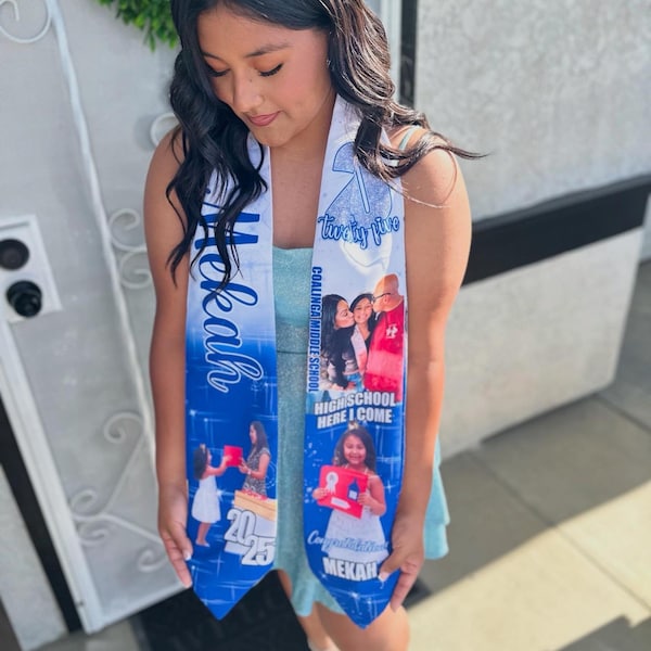 Custom Graduation Stole Personalized Graduation Gift Customizable Stole ...