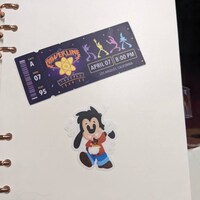 Powerline Concert Ticket Transparent Sticker/ Goofy Max Disney Bujo ...