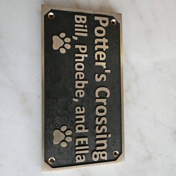 Cast Brass Custom Signs & Plaques - Unlacquered Wall Plaque ...