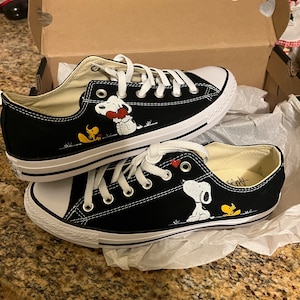 Converse All Star Snoopy Sneakers, Hand Painted, Custom Snoopy - Etsy