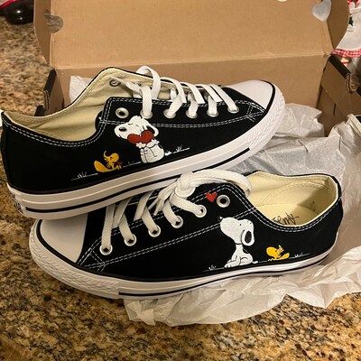 Converse All Star Snoopy Sneakers, Custom Snoopy Hand Painted - Etsy