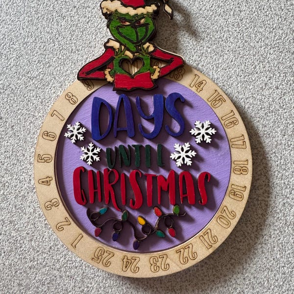 Christmas Cartoon Countdown Svg, Christmas Countdown Svg, Countdown ...