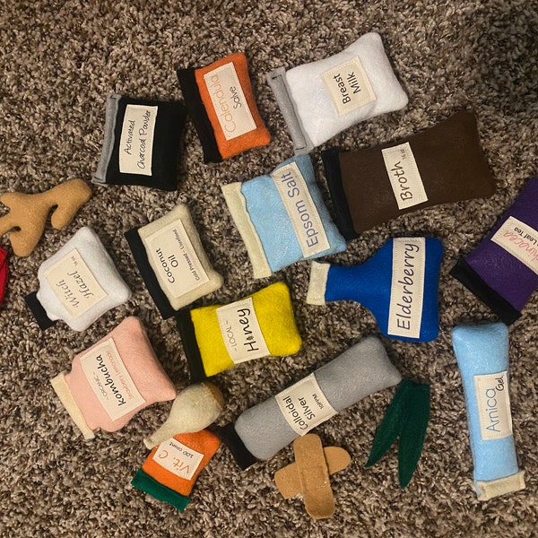 Digital PATTERN, Felt Pretend Play Dr Set, Holistic Doctor, Childrens ...