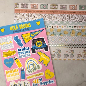 16 UCLA Stickers Sheet University of California Los Angeles Bruins ...