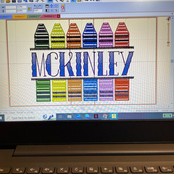 Sarah Machine Embroidery Font Monogram Alphabet - 3 Sizes Scalloped ...