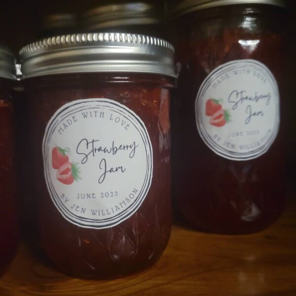 Personalized Jam and Canning Stickers, Custom Lid Labels for Jars ...