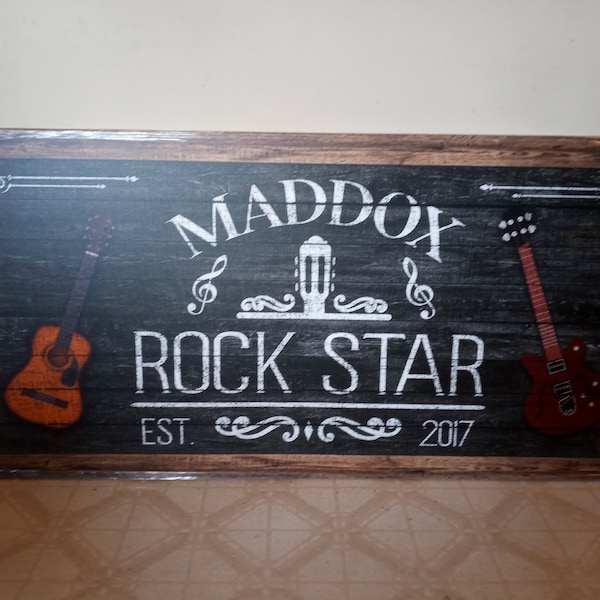 Personalized Music Room Sign, Custom Music Studio Signs, Gifts for Him ...