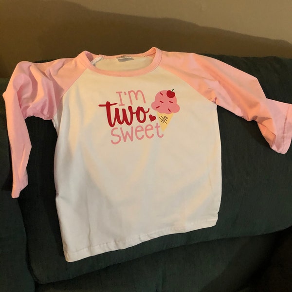 I'm Two Sweet Birthday SVG, Second Birthday Girls Cut File for ...