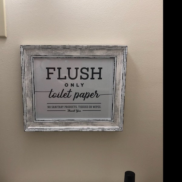 Septic System Sign Printable Bathroom Sensitive Plumbing Flush Only Pee ...