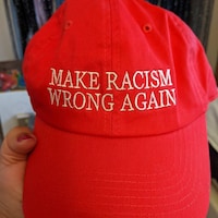 Make Racism Wrong Again Dad Hat, Embroidered Dad Cap Anti Racism ...
