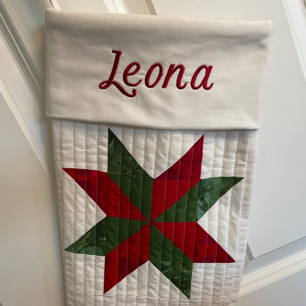 Christmas Stocking - Sewing Pattern - Modern Quilted Stocking PDF - 3 ...