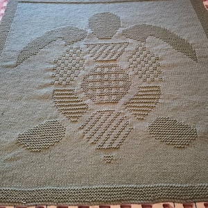 Knitting Pattern, Giant Turtle Blanket, Picture Blanket, PDF, Instant ...