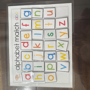 Lowercase Alphabet Matching Activity, Match the Colorful Letters to ...