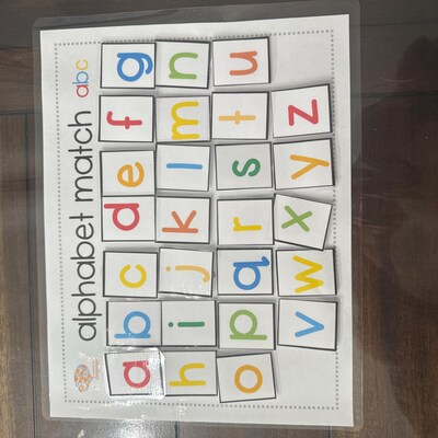 Uppercase Alphabet Matching Activity, Match the Colorful Letters to ...