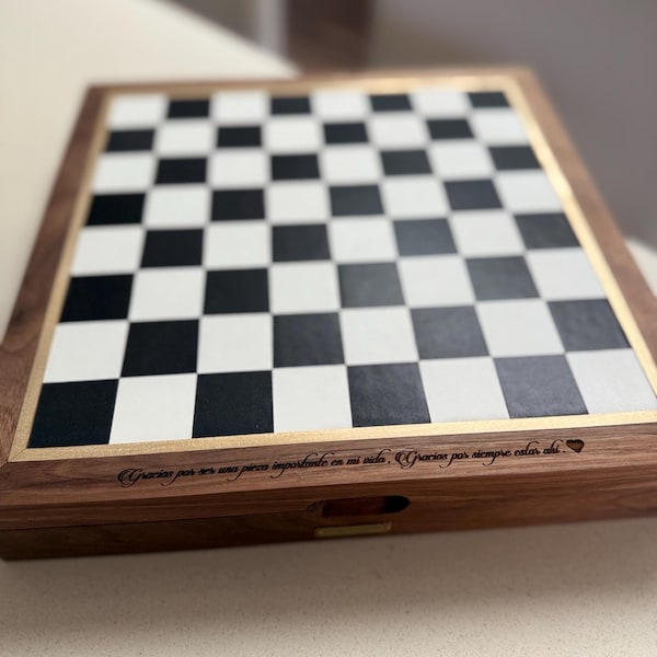 Bespoke Tournament Chess Set, Large Chess Board, Wooden Leather ...