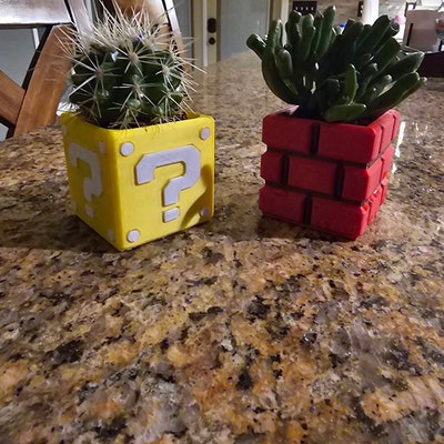 Super Mario Planters Box Flower Pots Super Mario Plant Office Decor ...
