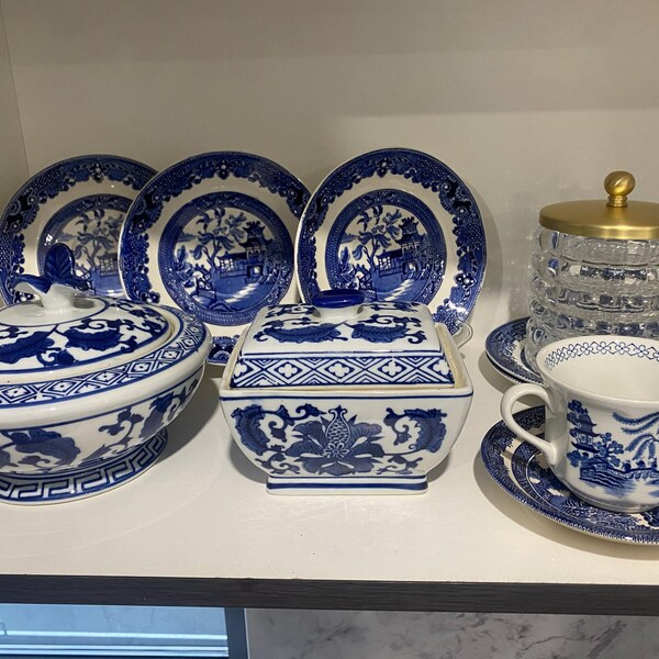 Hoya Square Ice Glass Bowl | Vintage 1970s | Made in Japan | Heavy ...