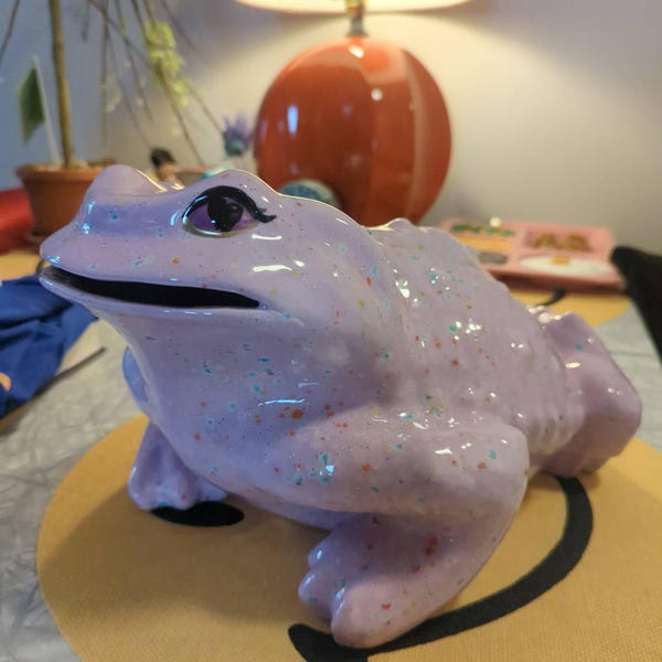 CUSTOM Painted Ceramic Arnel Toad Toilet Paper Holder LARGE - Etsy