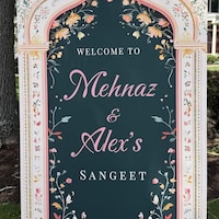 XL 8x4 FT 6X3 Wedding Back Drop, Sangeet Wedding Sign, Customizable ...