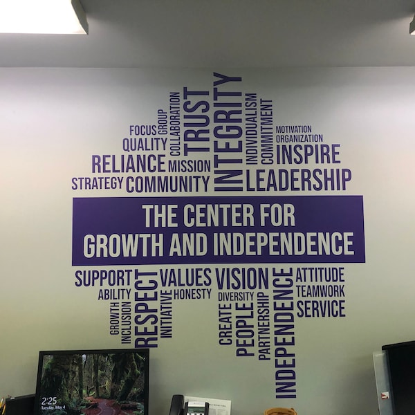 BIG CUSTOMIZABLE OFFICE Wall Vinyl Decal Motivational, Inspirational - Etsy