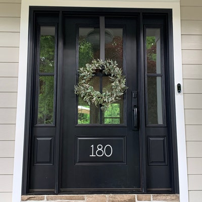 Front Door Number Decal Modern House Apartment Number Decal Fall Porch ...