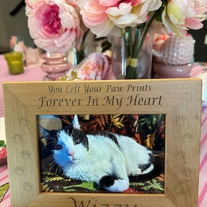 Custom Cat Frame, Pet Memorial Frame, in Memory of Cat, Memorial for ...