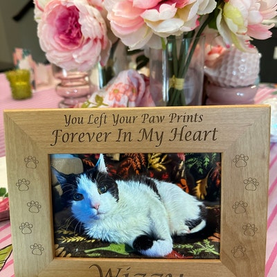 Custom Cat Frame, Pet Memorial Frame, in Memory of Cat, Memorial for ...
