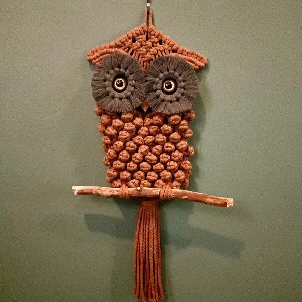 Macrame Owl Pattern PDF Tutorial Instant Download DIY Macrame Wall ...