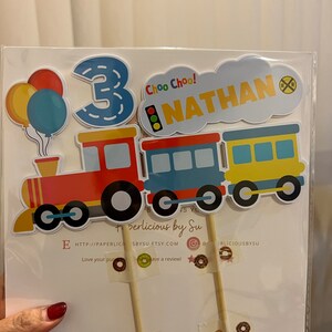 Printable Personalized Train Birthday Cake Topper Train - Etsy