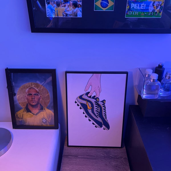 The Wall Football Art Print | Keith Haring Style Digital Illustration ...