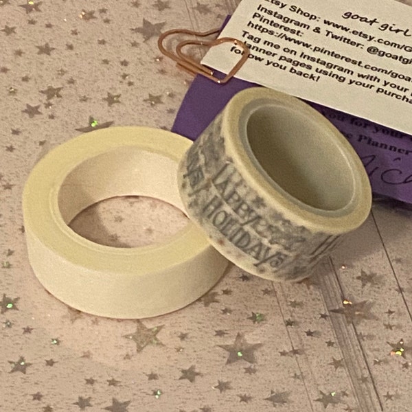Solid White Washi Tape - Etsy