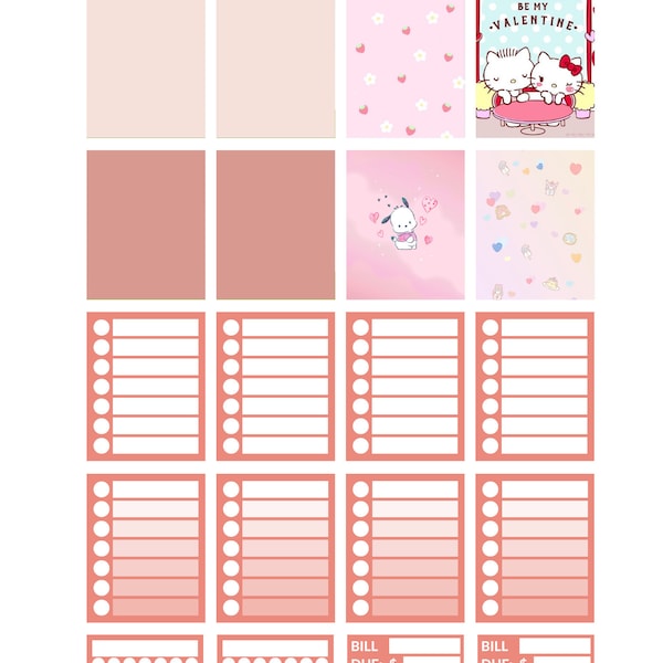 CANVA TEMPLATE Stickers, Editable Canva Planner Sticker Templates ...
