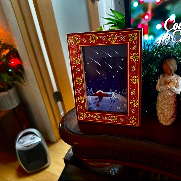 NEW! A4 Size Advent Calendar With Bio Glitter 'tomtes and Sleigh' by ...