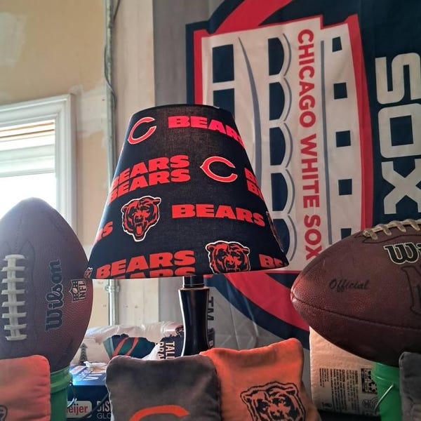 Chicago Bears Lamp Shade. NFL. Shades Are 9.5" X 5" X 7" Tall - Etsy