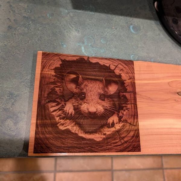 3D Mouse Laser Engrave File: Wildlife PNG, Lightburn Ready (digital ...