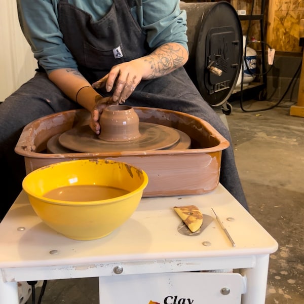 Dark Gray Durable Cotton Canvas Pottery Apron Ceramic Apron Throwing ...