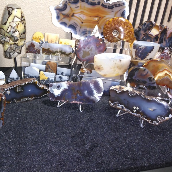 Blue and Green Banded Thunderegg Agate, Crystal Thunderegg Achat ...