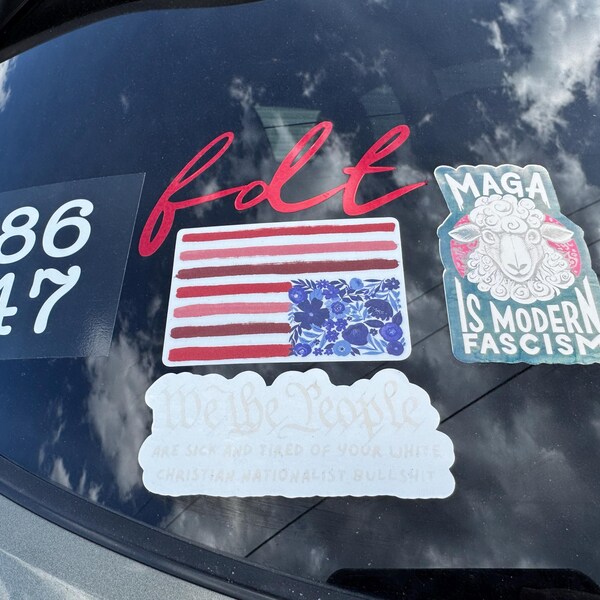 Anti-trump FDT Vinyl Decal: Subtle Script Waterproof Sticker for Cars ...