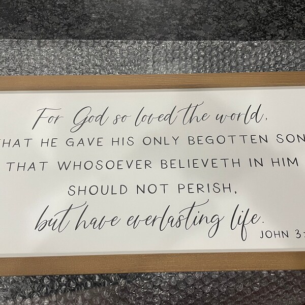 Bible Verse Sign | for God so Loved the World Sign | John 3:16 ...