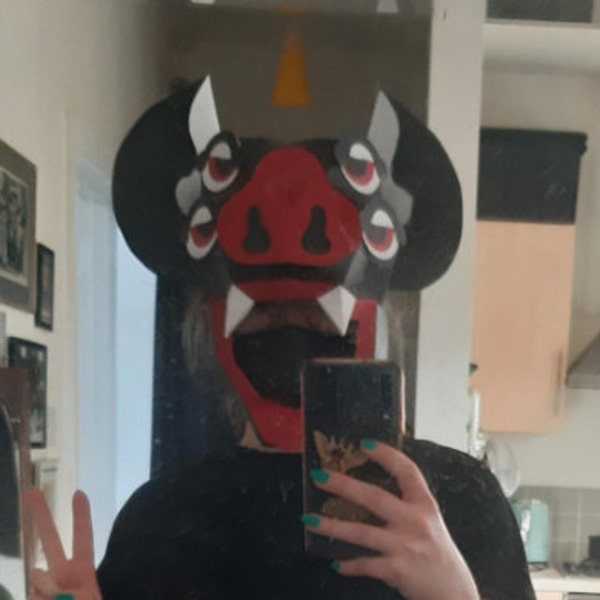 Camazotz Mayan Headdress, Bat Papercraft Mask Template, 3D Low Poly ...