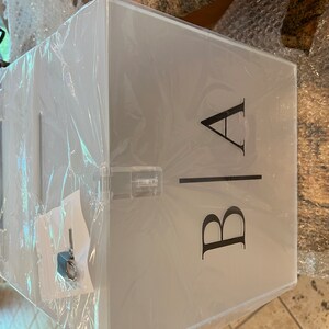 Personalized Name Card Box Wedding Acrylic Card Box With Lock and Key ...