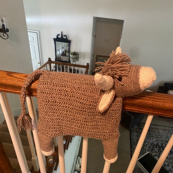 3in1 Highland Cow Folding Baby Blanket Crochet Pattern Scottish Cow ...