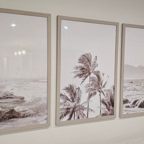 Ocean Waves Print Beach Wall Art Set of 2 Ocean Prints Blue Sea Print ...