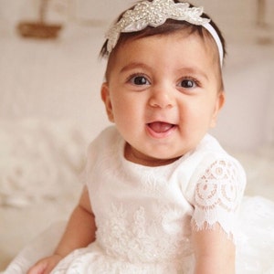 Sierra Baby Girl Lace Long Heirloom Ivory Couture Christening - Etsy ...