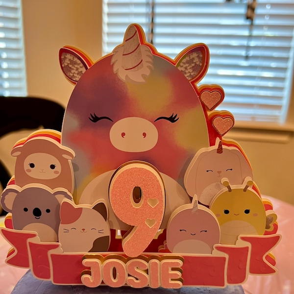 Tropical Birthday Topper, Summer Birthday Topper, Pool Party Cake ...